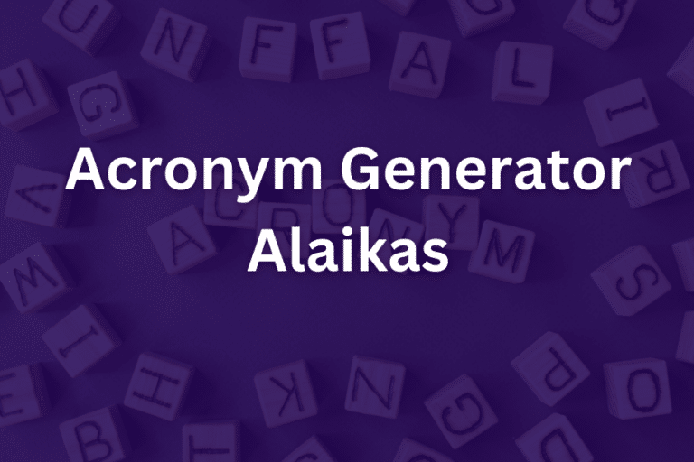 Acronym Generator Alaikas: Smart Short Names