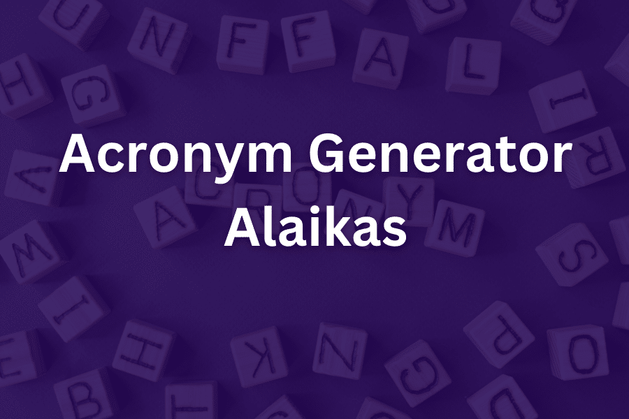 Acronym Generator Alaikas: Smart Short Names
