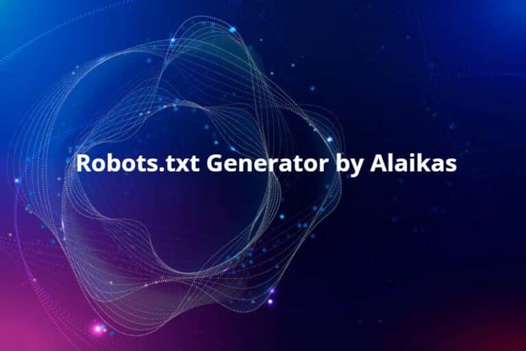 Robots.txt Generator by Alaikas: Seo Crawl Control